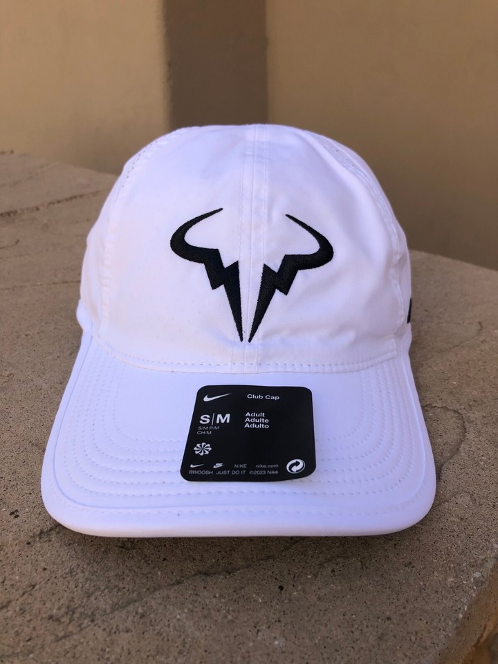 Nike Rafa Nadal Tennis Hat Cap White Strapback Dri-Fit FB5600-100 Adult ...