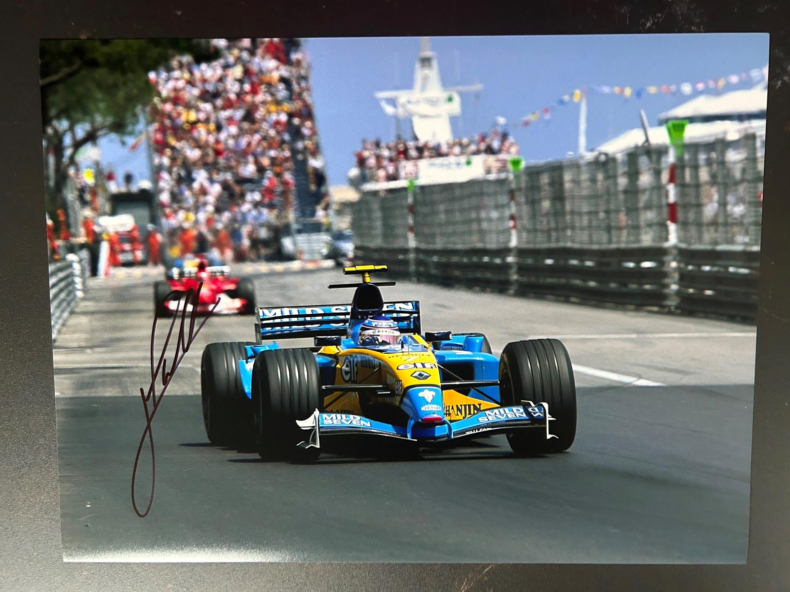 Signed Sutton16x12 photo Jarno Trulli Renault R23 Monaco Grand Prix ...