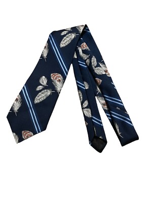 Designer Collection by Regal Men's Necktie Tie Satin Blue Floral ...