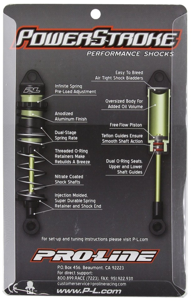 Pro-Line Racing 6063-01 Power Stroke Shocks Rear Traxxas Slash ...