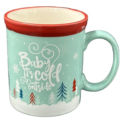Baby It's Cold Outside Large Ceramic Coffee Mug Winter Scene Coffee Mug ...