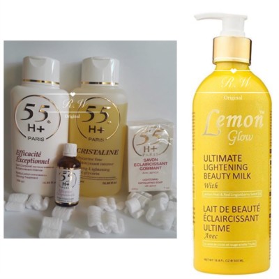 WHITENING SET 55H+ Exceptionel(lotion,serums,glycerin,soap)+lemon glow ...