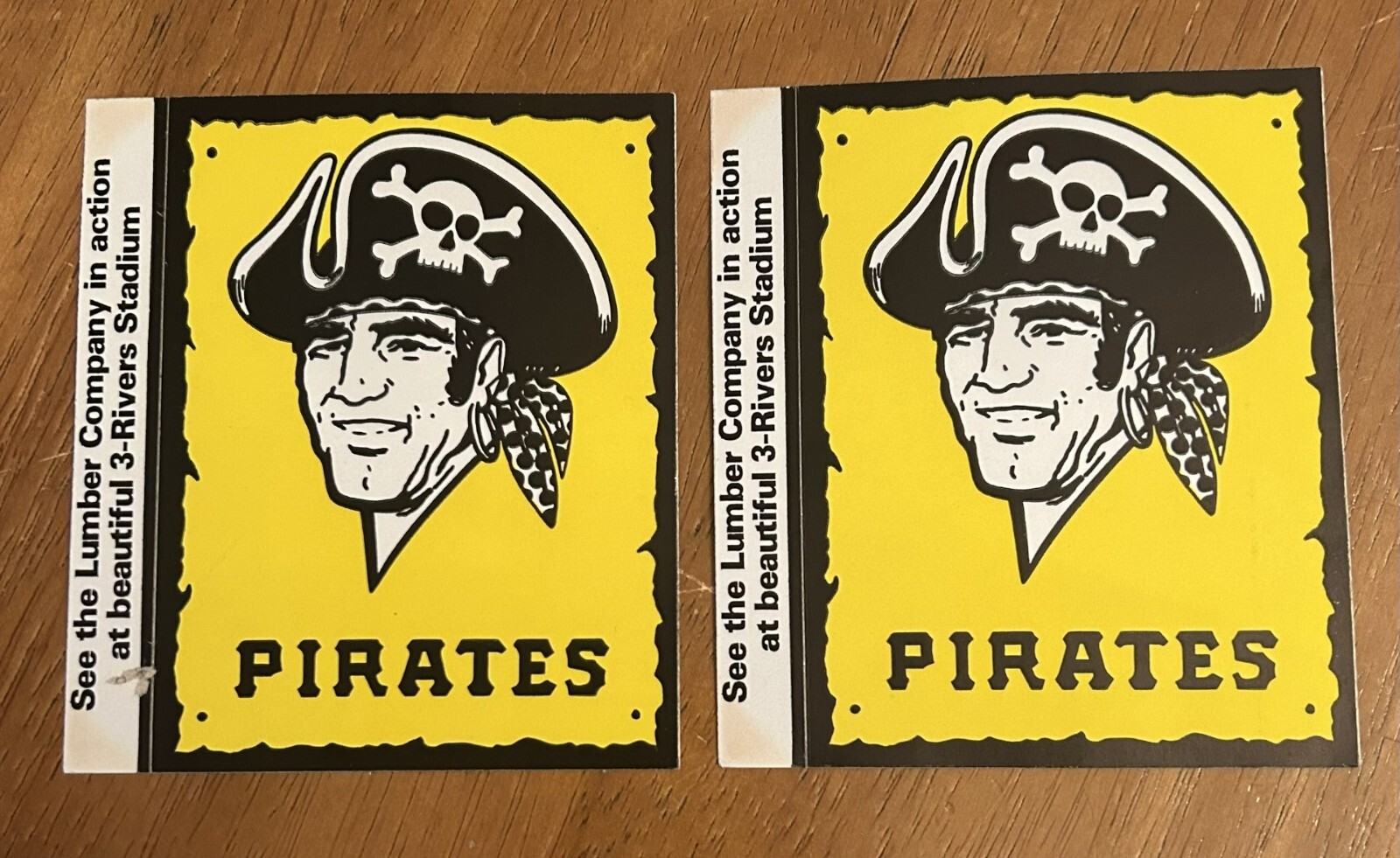 VINTAGE 1972 PITTSBURGH PIRATES TEAM ISSUED STICKERS ~ LOT of TWO (2 ...