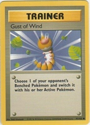 POKEMON BASE SET GUST OF WIND #93 COMMON TRAINER **NEAR MINT** | eBay ...