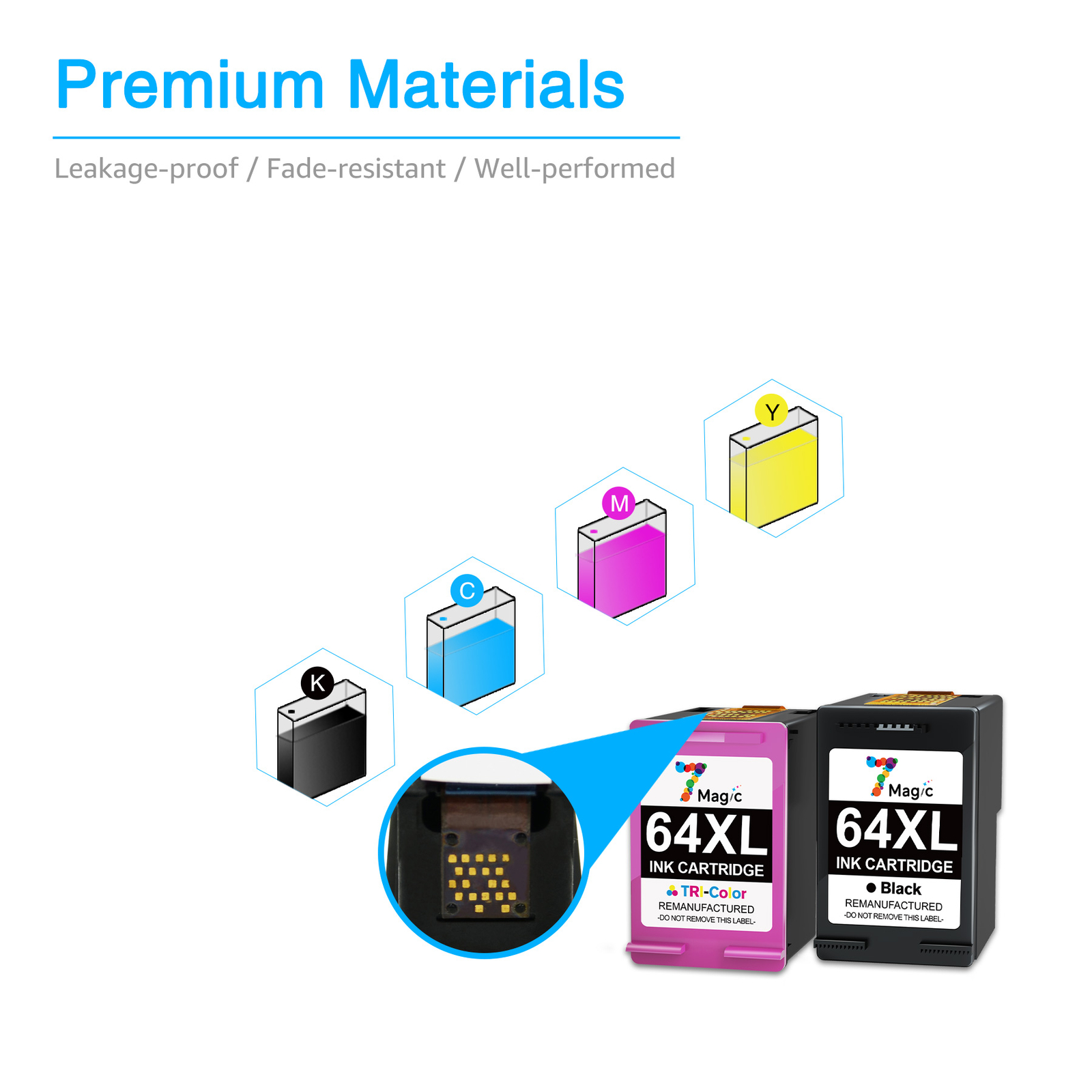 2x Black 64XL Ink for HP Envy Photo 6220 6252 6255 7164 7820 7830 7855 ...