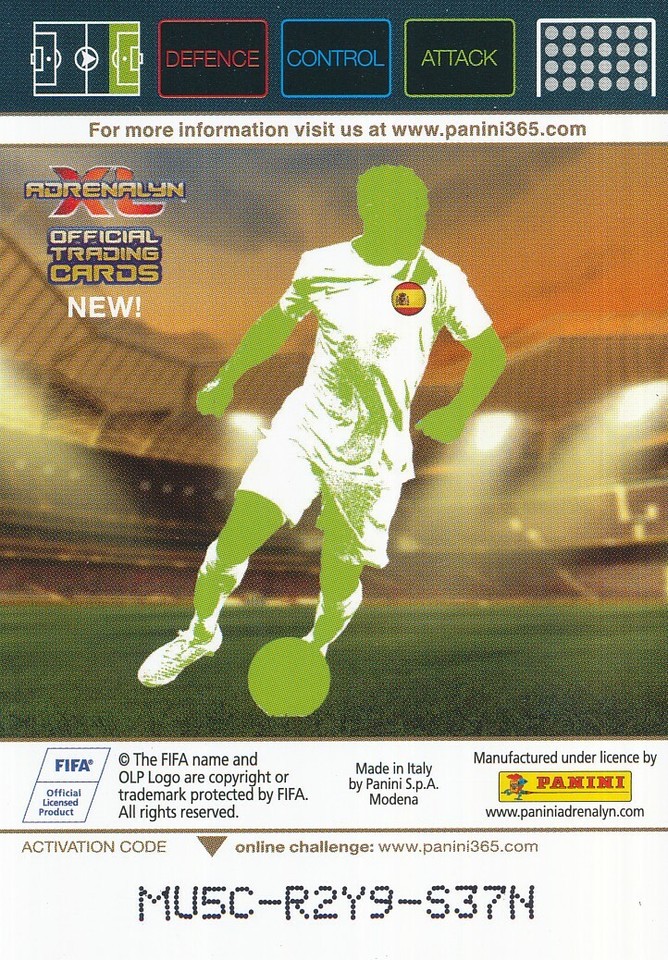 196 ALVARO MORATA # GOAL MACHINE JUVENTUS CARD ADRENALYN FIFA 365 2016 ...