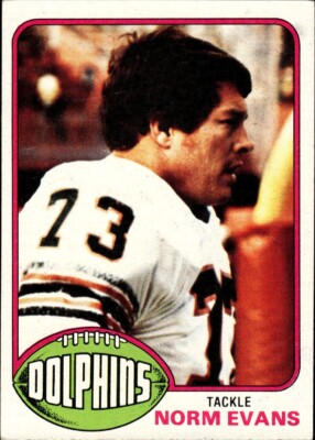 1976 Topps Norm Evans Miami Dolphins #492 | eBay