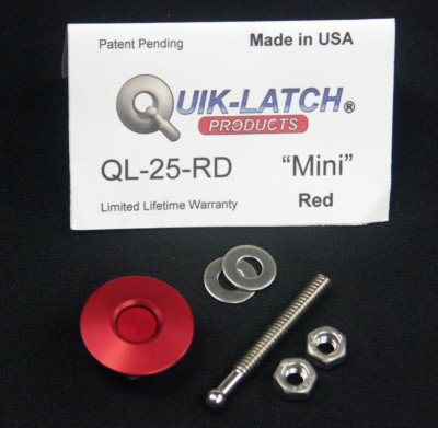 Quik Latch QL-25-RD Mini Quik Latch Fastener - Billet - Red - Each | eBay