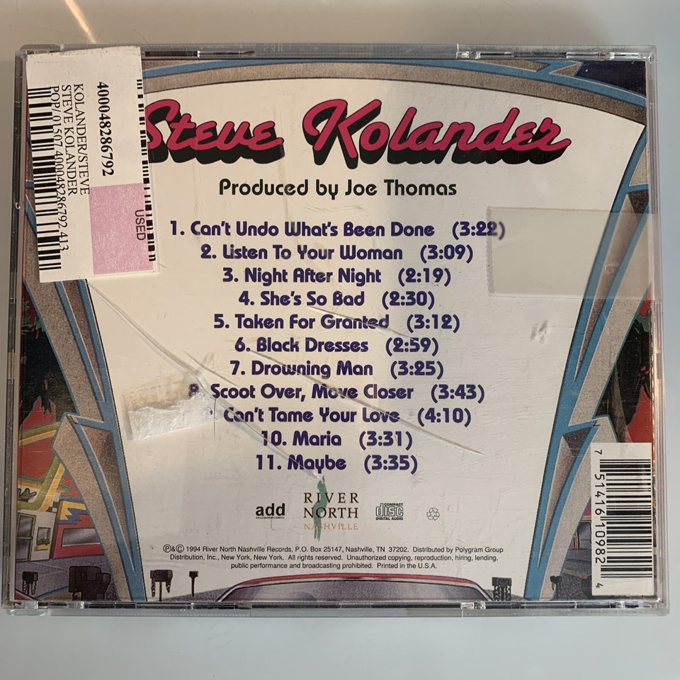 Steve Kolander CD 751416109824| eBay