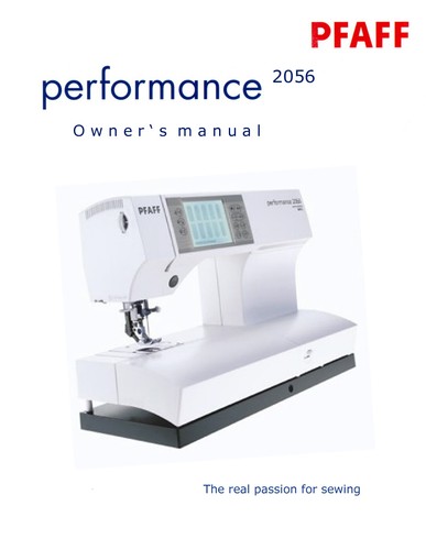 on CD * PFAFF 2056 2058 Instruction or Service / Repair & Parts manuals ...