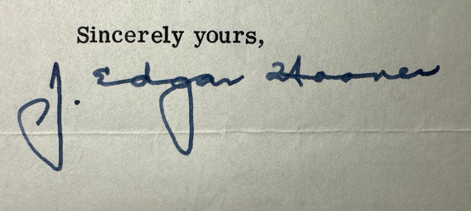 J. Edgar Hoover - Typed October 1963- Signed Autograph FBI Stationary ...