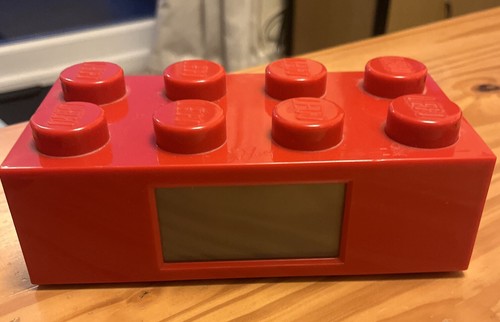 LEGO-DIGITAL ALARM CLOCK-8 BRICK-BATTERY OPERATED-19cm-RED | eBay UK