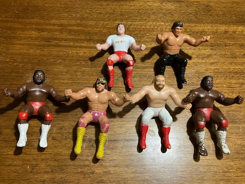 Lot Of 6 WWF LJN Wrestling Superstars Thumb Wrestler Vintage Macho Man ...