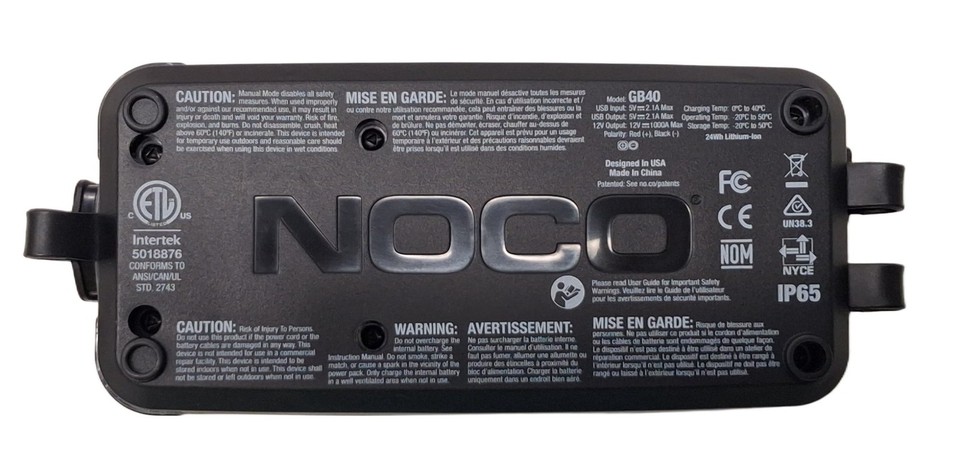 NOCO GB40 Boost Plus 1000A Ultra Safe USB Car Battery Charger {Missing ...