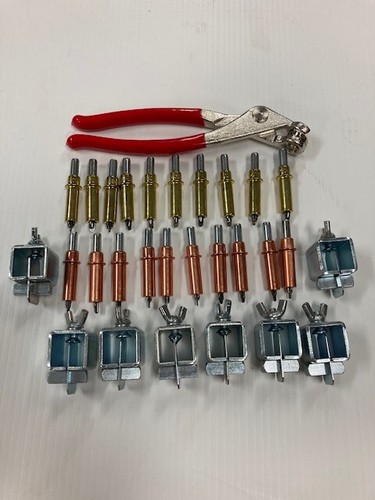 CLECO & BUTT WELD CLAMP FABRICATION SET, SKIN PINS, PLIERS, PANEL ...