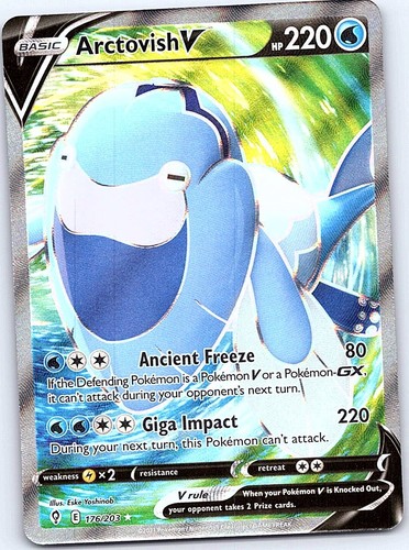 Pokemon Arctovish V (Full Art) SWSH07: Evolving Skies Ultra Rare NM+ | eBay