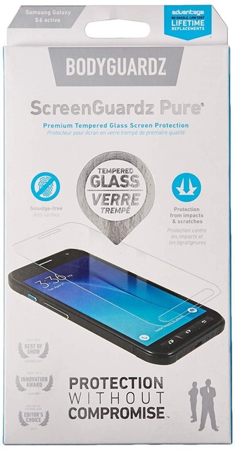 BodyGuardz Pure Tempered Glass Screen Protector for Samsung Galaxy S6 ...