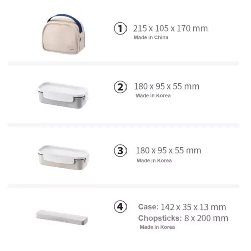 Lock & Lock Daily Cotton Dosilock Lunch Box 2 Layers Bag BPA Free ...