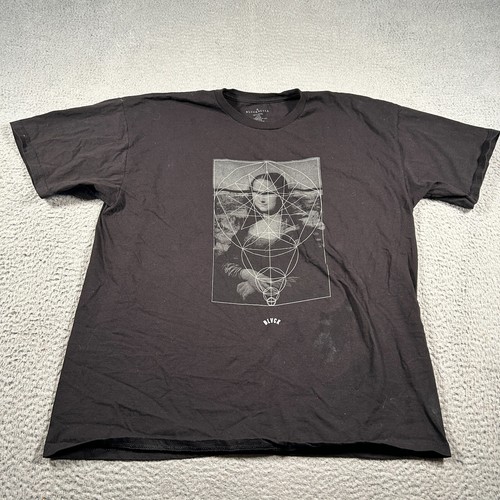 Blvck Scvle Shirt Men XL Black Mona Lisa & Sacred Geometry Tee Short ...