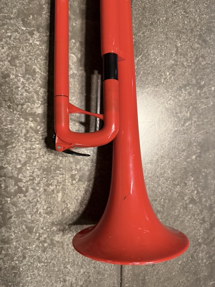 pInstrument pBugle Plastic Bugle Musical Instrument, Lightweight, Red ...
