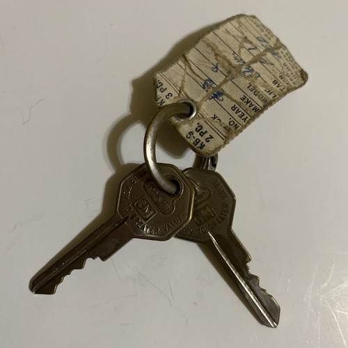2 Vintage GM General Motors Corp. Numbered Keys By Briggs & Stratton ...