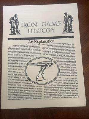 IRON GAME HISTORY bodybuilding strongman magazine booklet AN ...