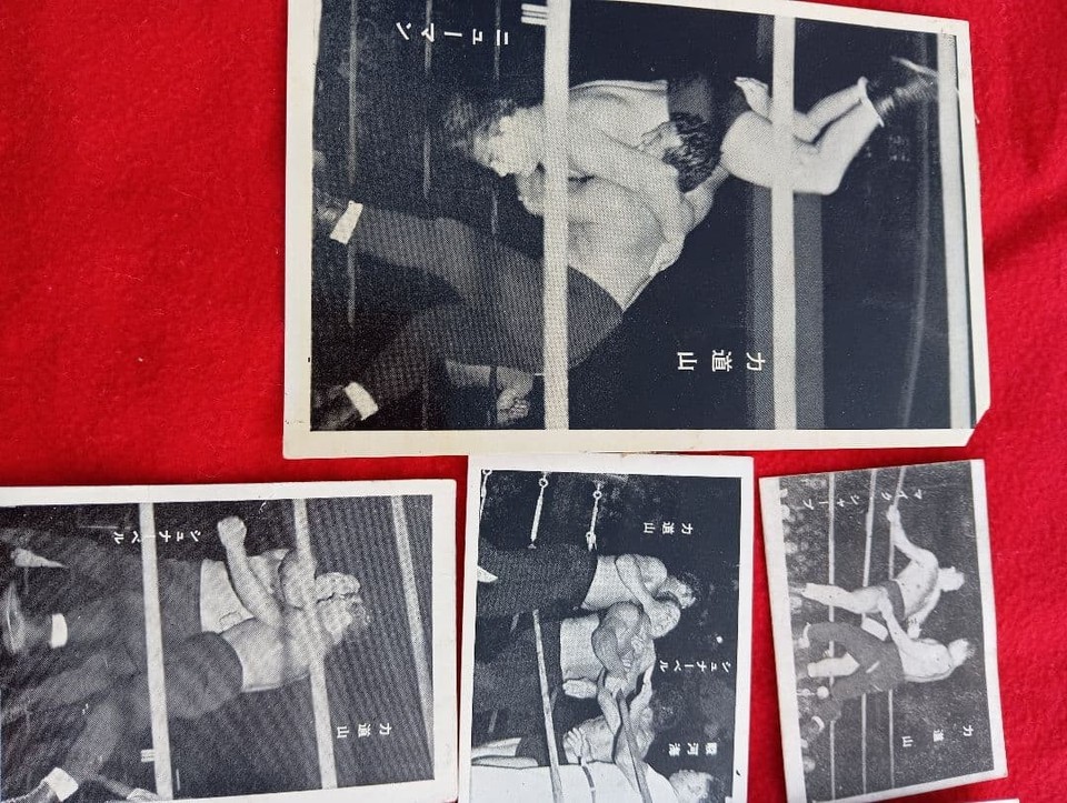 Rikidozan Vintage Bromide Photo 8 Set Japanese Pro Wrestling Showa Era ...