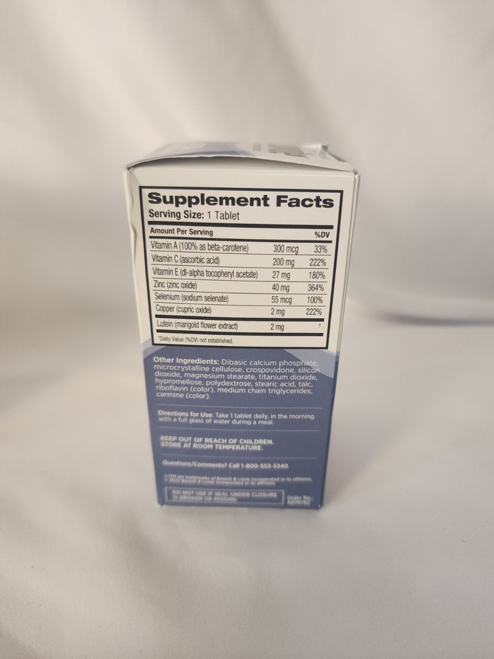 (2) Bausch + Lomb Ocuvite Eye Supplement with Lutein 120 Ct Exp. 03/27 ...