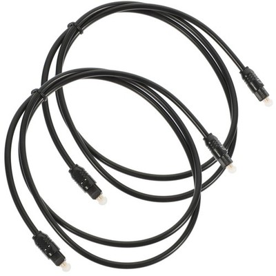 2 Pcs Digital Optical Cable Audio Patch Cord Fiber-optic-audio-cables ...