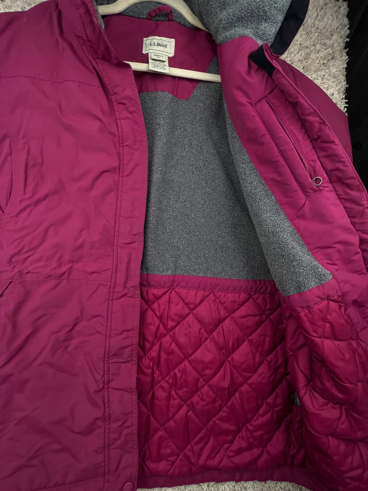 LL Bean Women’s Thinsulate Lined Hooded Jacket Coat Red 0BDX2 Size L ...