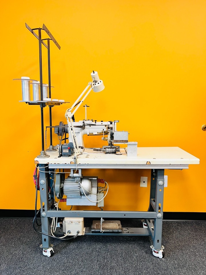 Singer 300U405A, 3 Needle Industrial Chainstitch Sewing Machine + Table ...