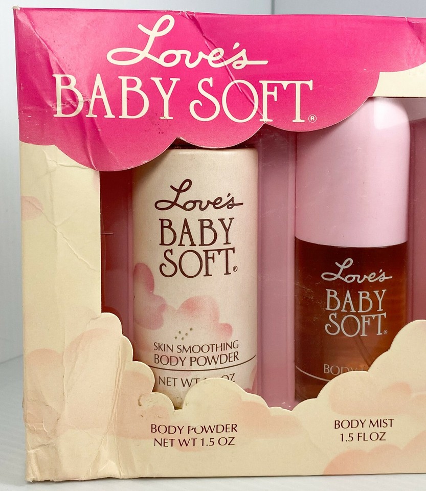 LOVE'S BABY SOFT By MEM Body Mist & Powder Set **VINTAGE ORIGINAL RARE ...