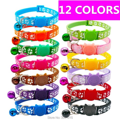 Cat Collar With Bell 12 Pack Durable Breakaway Adjustable Reflective Cat Collars | eBay