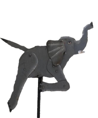 Vintage Balancing Elephant, Center of Gravity Metal Toy Dancing ...