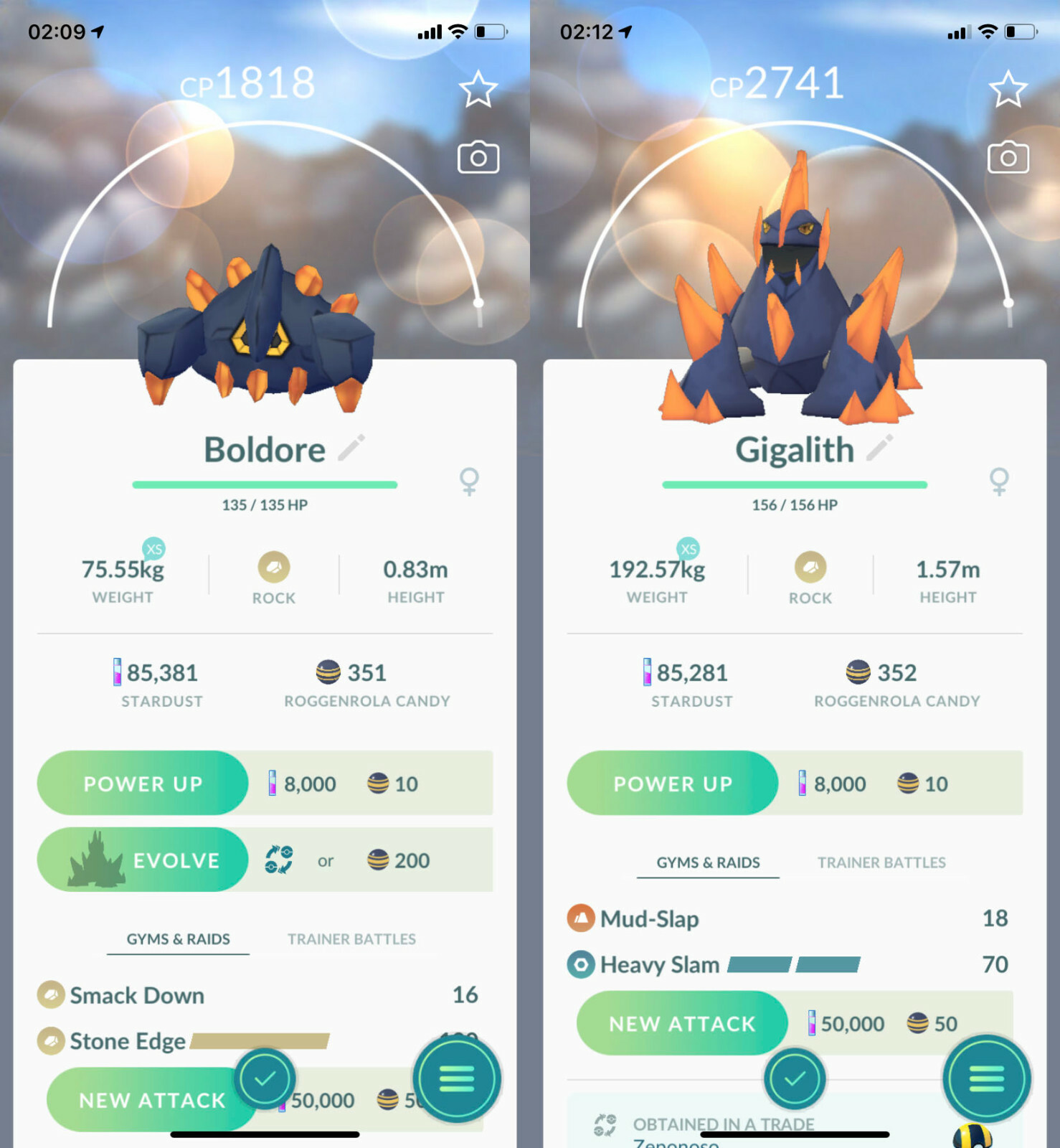 Boldore Evolution Chart