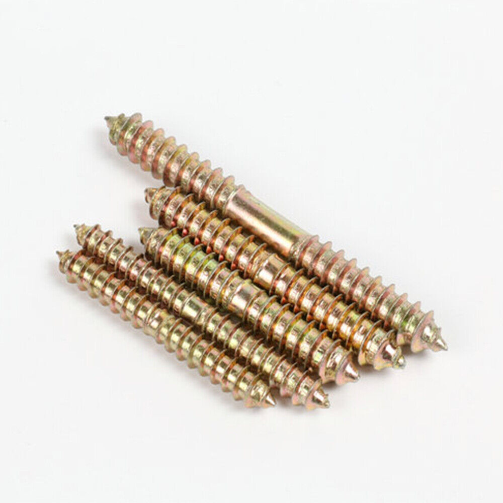 Double Ended Steel Dowel Wood To Wood Screw For Furniture Timber M6 M8 ...