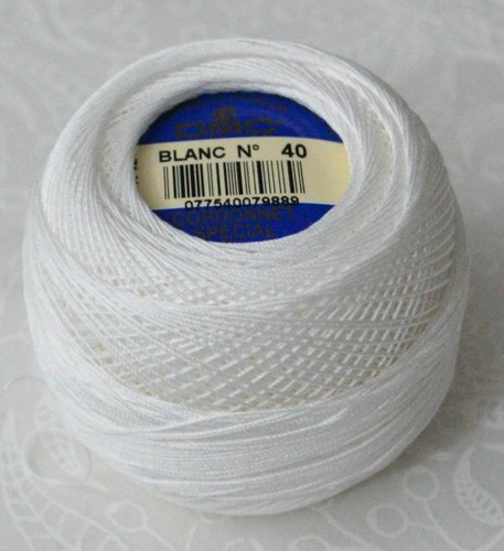 DMC Cordonnet Special, 6 Cord Crochet Cotton, Size 40, 20g Ball, BLANC ...