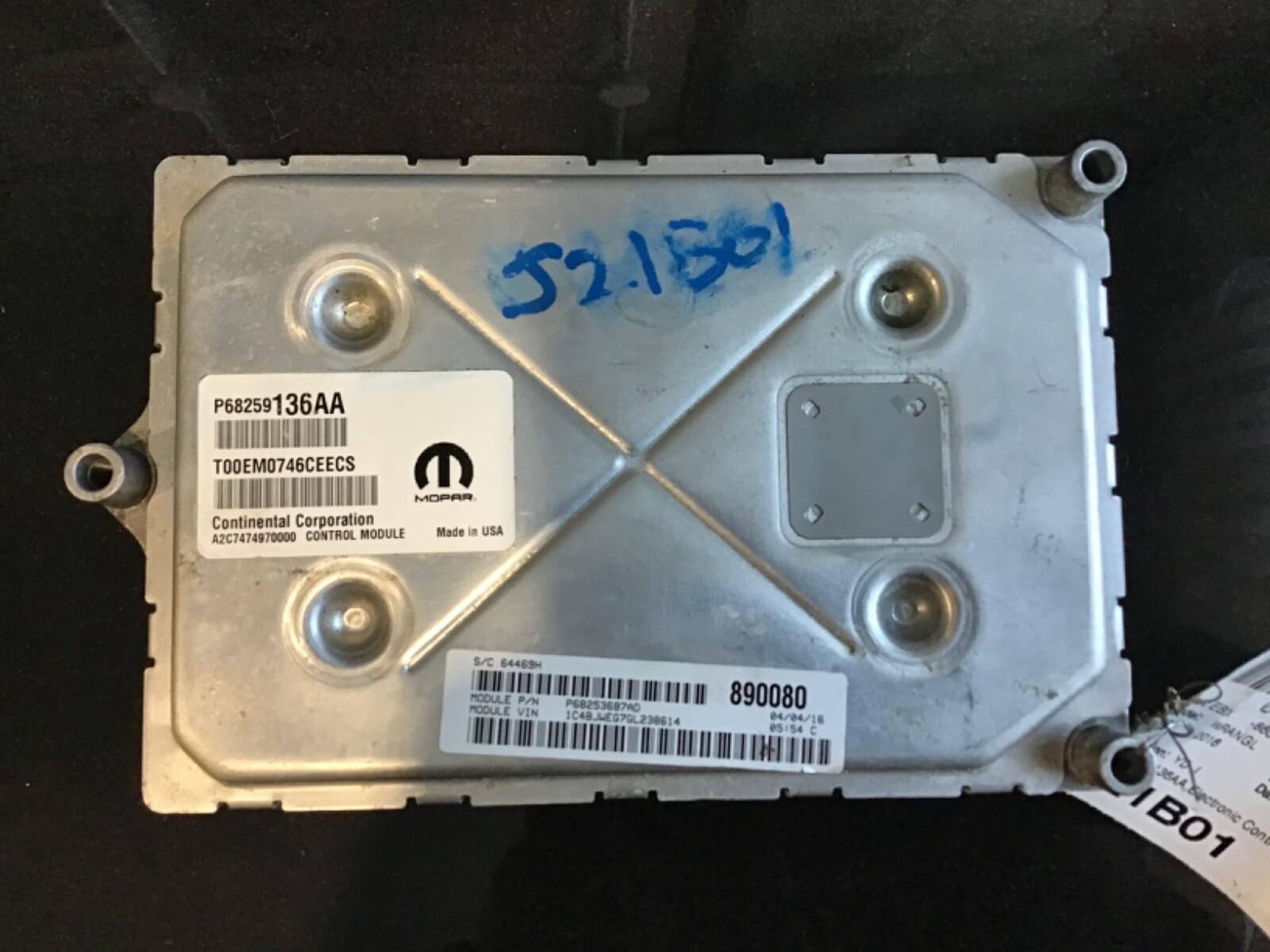 2016 Jeep Wrangler JK OEM Engine Control Module Unit ECU ECM 68259136 ...