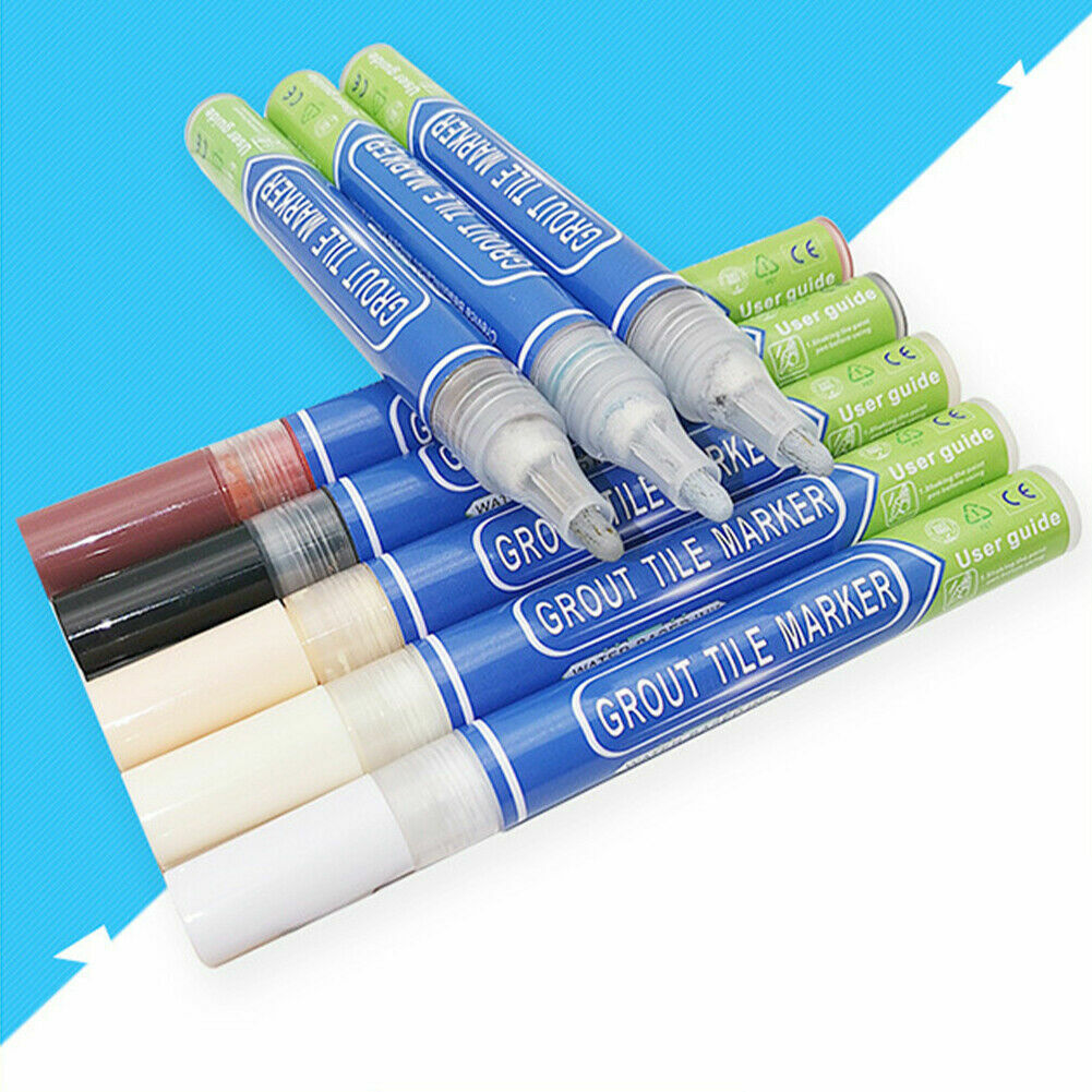 8 colours Waterproof Grout Pen Ideal to Restore the Look of Tile Grout ...