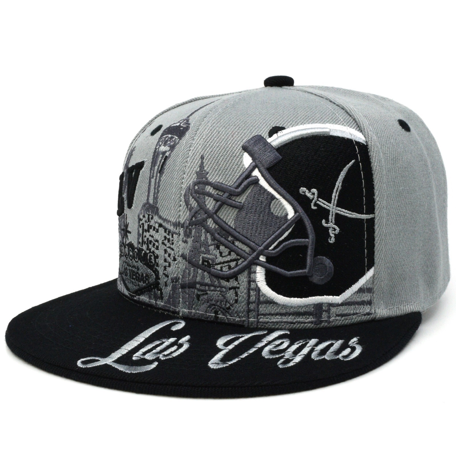 Las Vegas New Leader Downtown Football LV Helmet Embroidery SnapBack ...