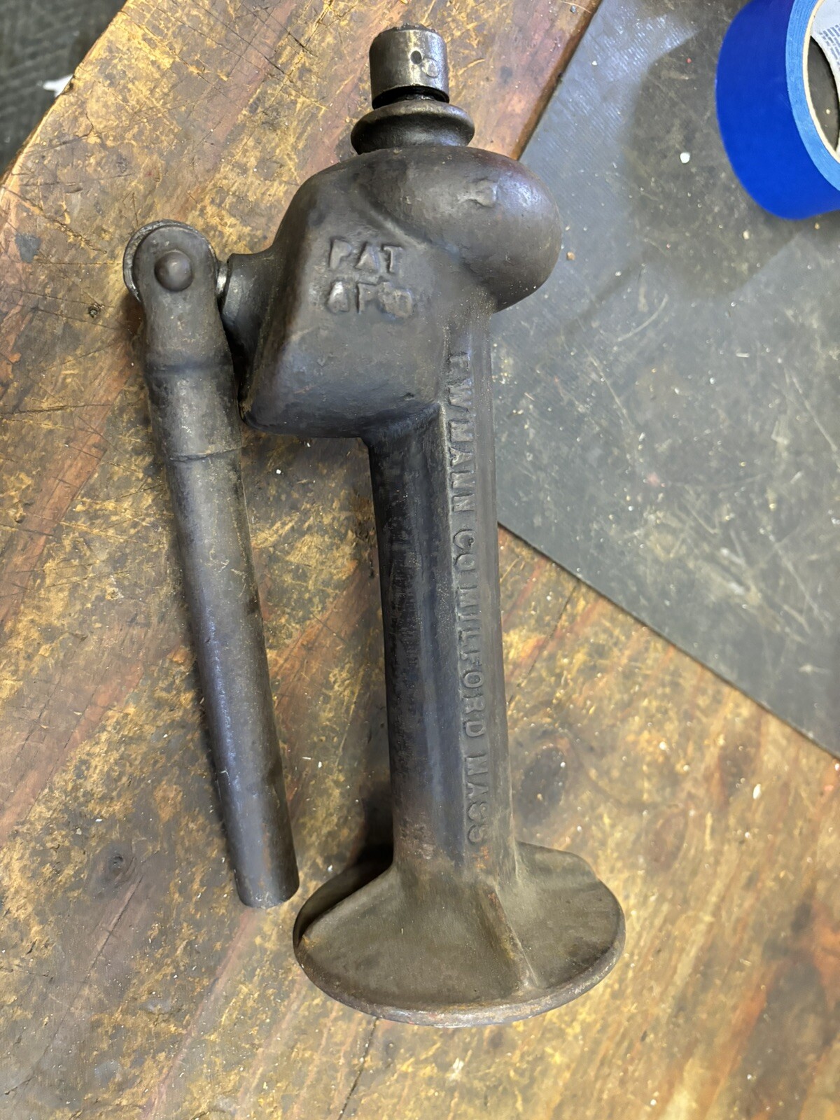 Antique Kimball Car Jack - F.W. Mann Co. 11 ” -18 “ Milford ...