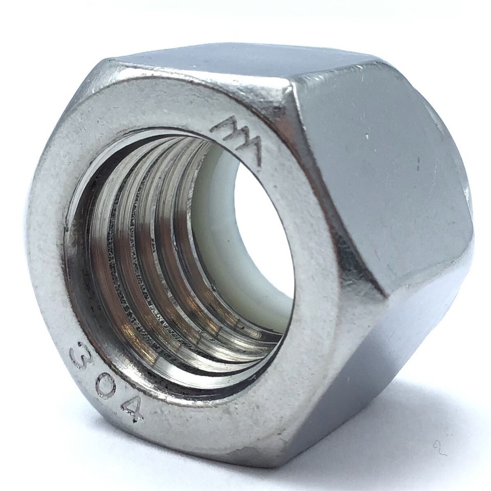 Stainless Steel Nylon Insert Hex Lock Nuts Nylock U Choose Sizes and ...