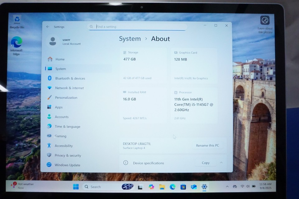 Microsoft Surface Laptop 4 1950 i5-1145G7 2.60GHz Iris Xe 16GB 512GB SSD Win11 | eBay
