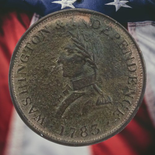 1783 Washington & Independence Cent Large Bust US Copper Coin Military ...