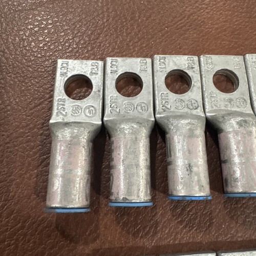 9x Thomas Betts Copper Compression Lug 1 Hole Al9CU 2STR Pink Die | eBay