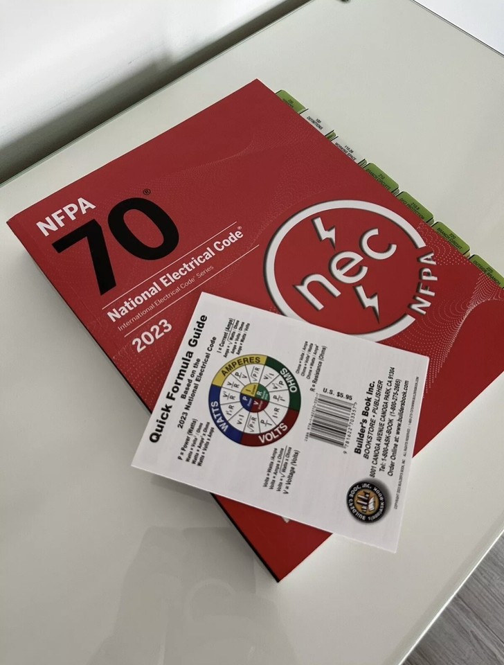 2023 NEC NFPA 70 National Electrical Code Book Pre-Tabs/Quick Formula ...