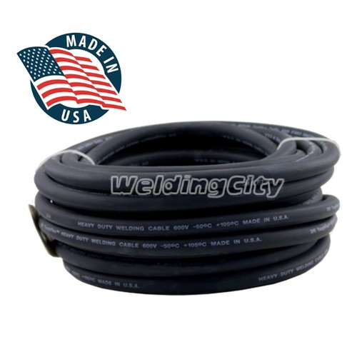 WeldingCity® 15-ft 2-AWG Gauge #2 Welding Cable EPDM Rubber Jacketed ...