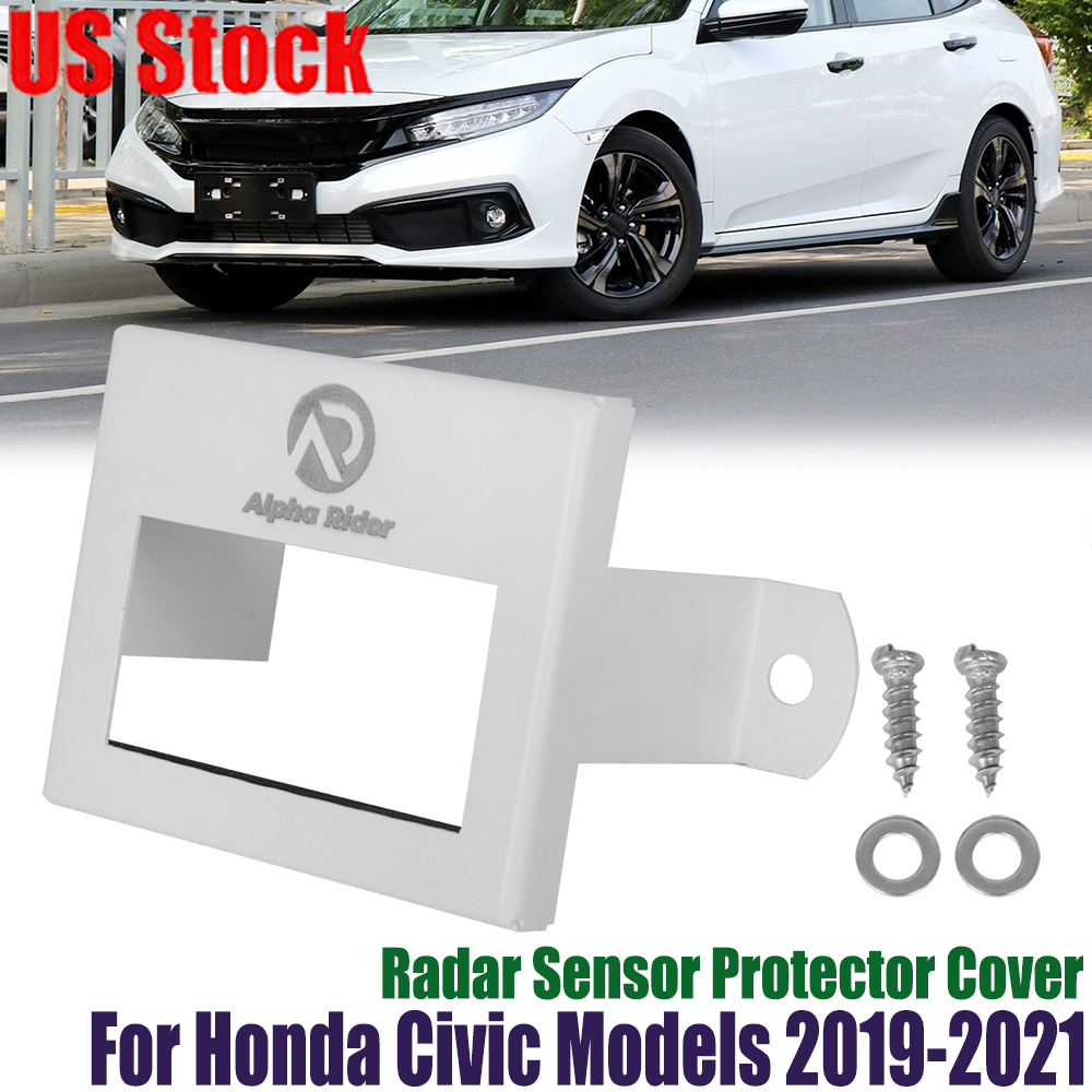 Radar Sensor Protector Cover Kit For Honda Civic 2019-2021 Black Anti ...