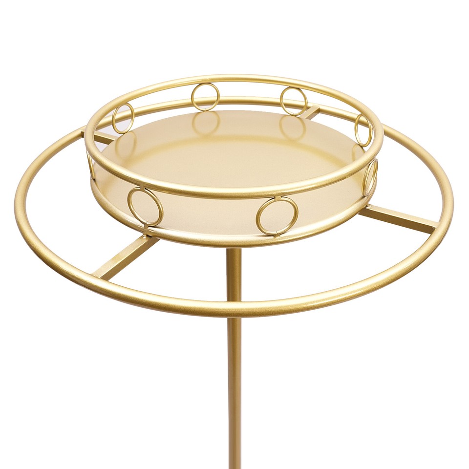 Rotatable Gold Round Garment Rack Floor-Standing Display Hanging ...