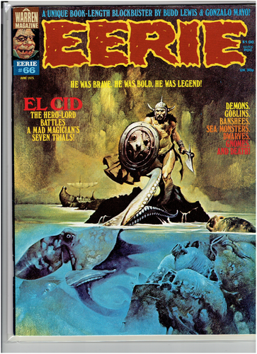 Eerie #66 1975 Warren Magazine Bernie Wrightson Sanjulian Cover El Cid ...
